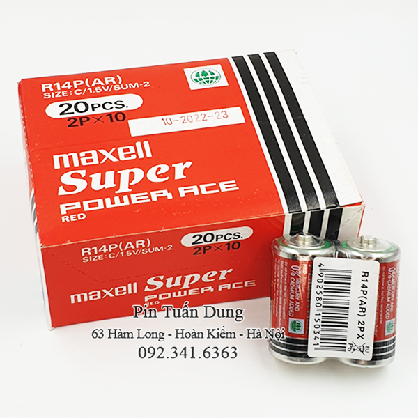 Pin Maxell battery R14(AR) 2P (Hộp 10 đôi) | Pin Tuấn Dung